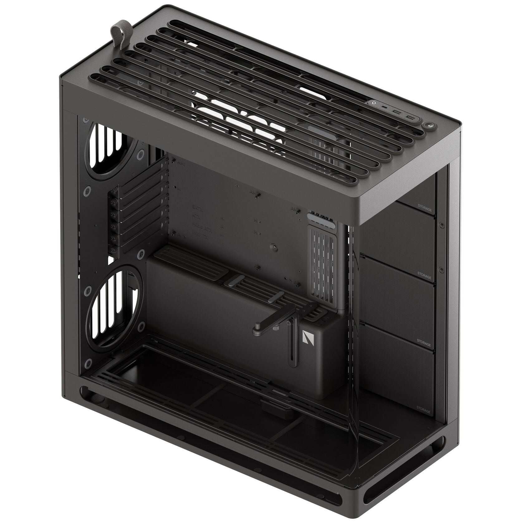 HAVN HS 420 PC Case, Mid Tower, E-ATX, Tempered Glass - Black