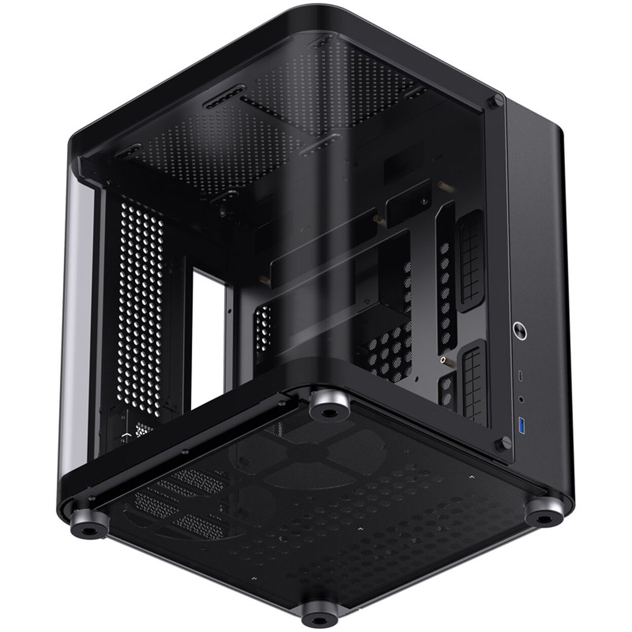 Jonsbo TK-1 2.0 Micro-ATX case, Tempered Glass - black