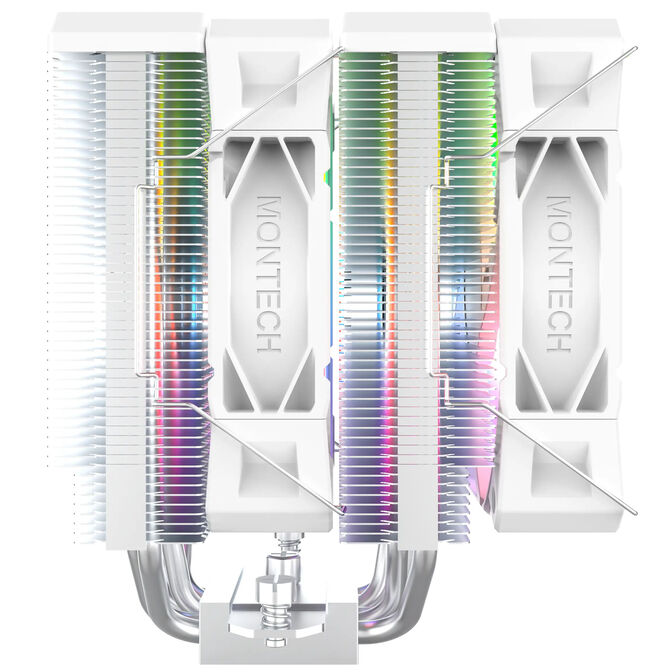 Montech NX600 ARGB CPU Cooler, Dual Tower - 2x 120mm, white