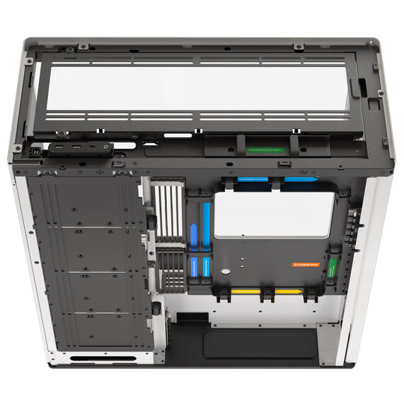 HAVN HS 420 PC Case, Mid Tower, E-ATX, Tempered Glass - White