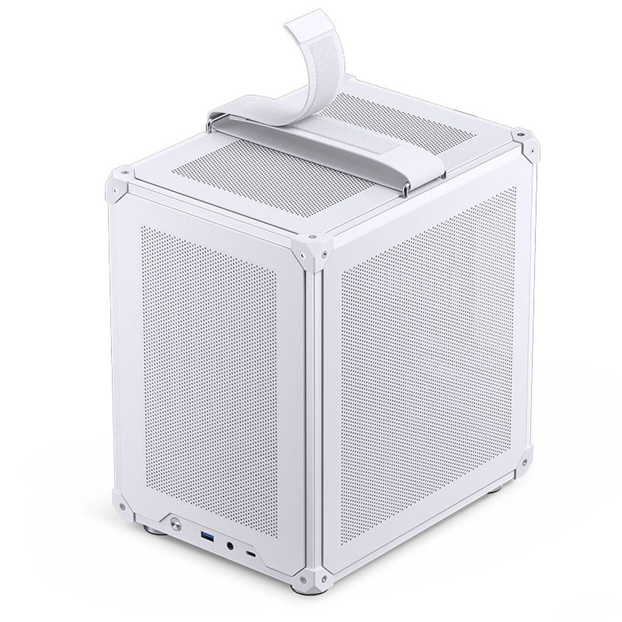 Jonsbo C6-ITX PC Case, Mini Tower, ITX, with Carry Handle - White