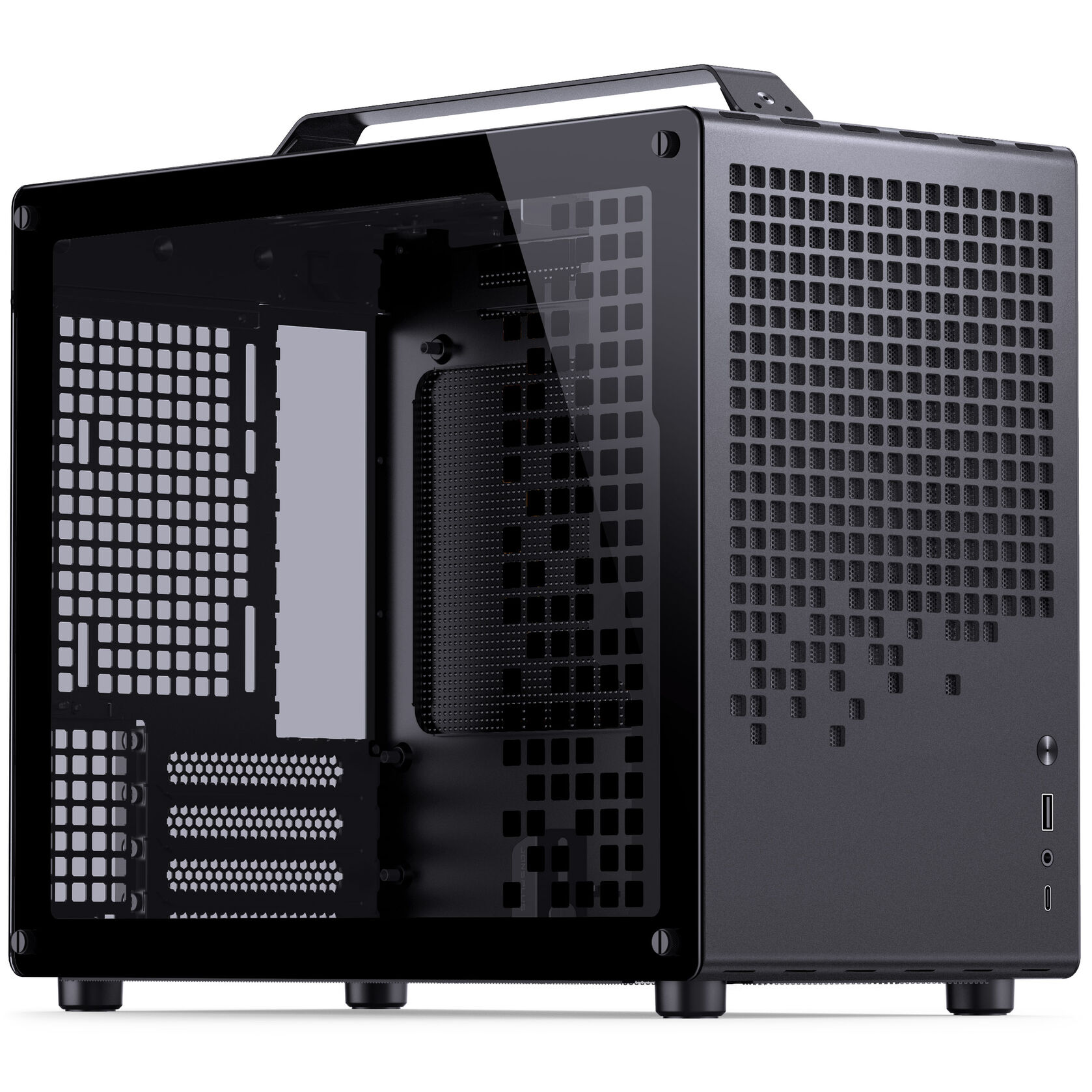 Jonsplus Z20 Micro-ATX case, with carrying handle - black