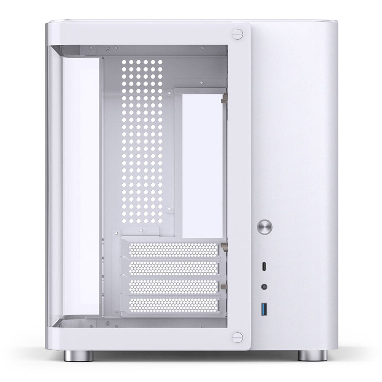 Jonsbo TK-1 2.0 Micro-ATX Gehäuse, Tempered Glass - weiß