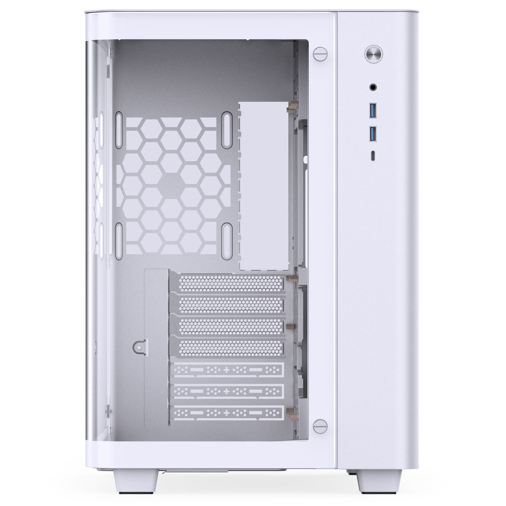 Jonsbo TK-3 PC Case, Mid Tower, ATX, Tempered Glass - White