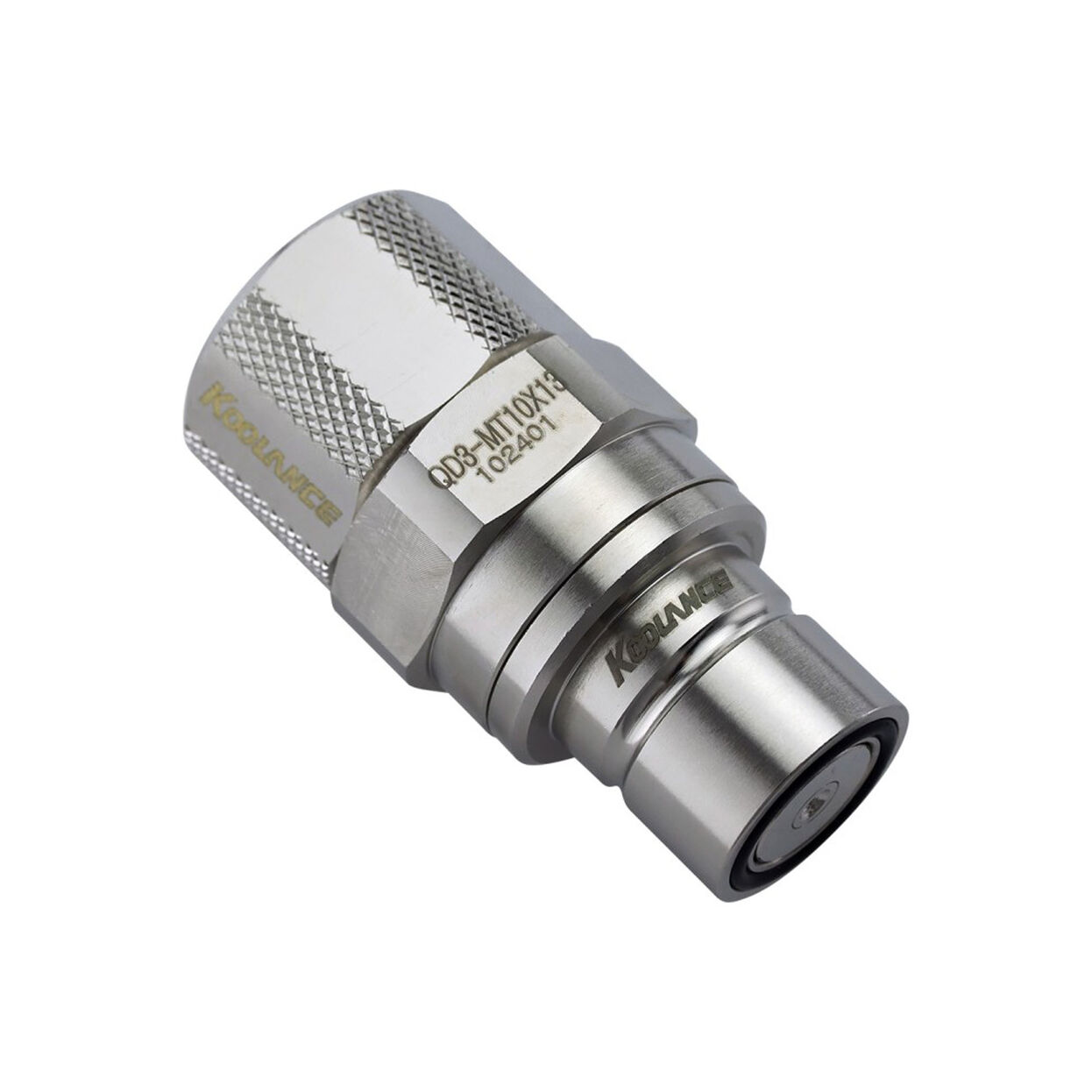Koolance QD3 Quick Disconnect Straight Male to 13/10mm - no-spill, silver