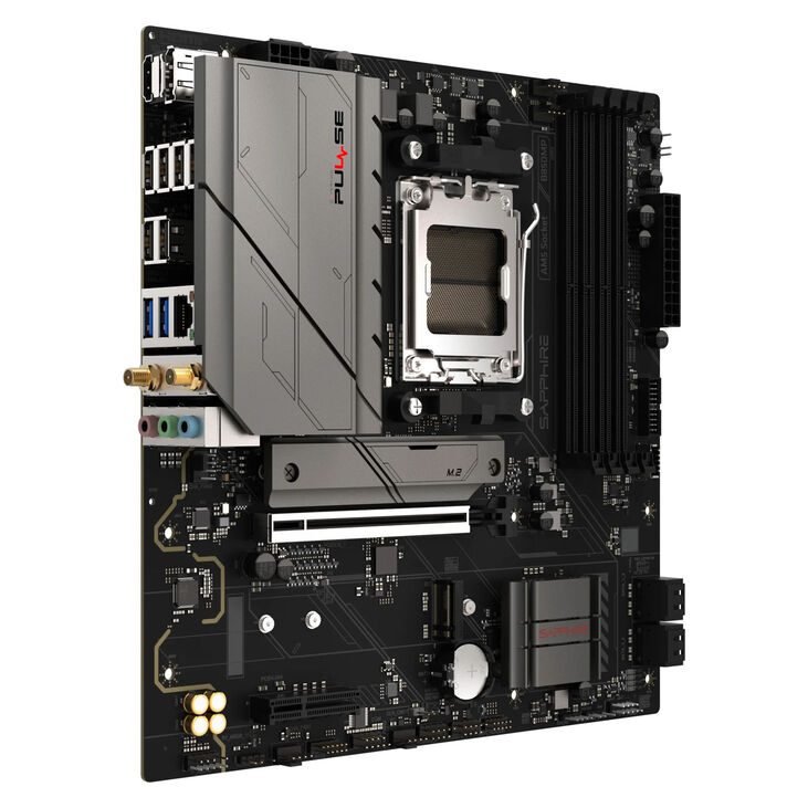 Sapphire Pulse B850M WiFi motherboard, Socket AM5, AMD B850, mATX, DDR5