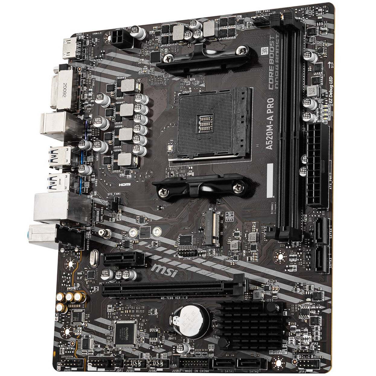 MSI A520M-A Pro Mainboard, Sockel AM4, AMD A520, Micro-ATX, DDR4