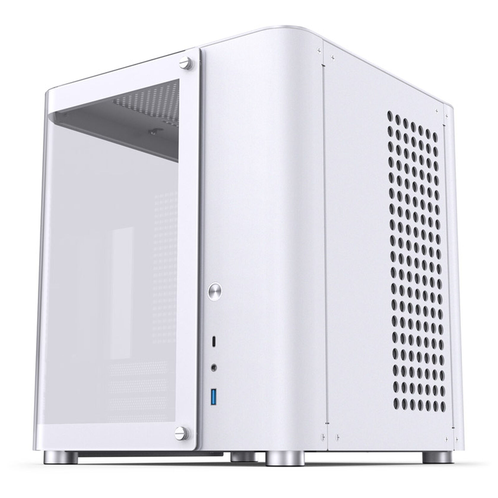 Jonsbo TK-1 2.0 Micro-ATX Gehäuse, Tempered Glass - weiß
