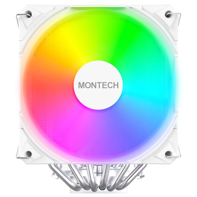 Montech NX600 ARGB CPU Kühler, Dual Tower- 2x 120mm, weiß