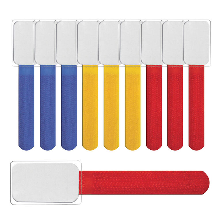 LABEL THE CABLE Mini Velcro Ties 10 Pack - mixed colours