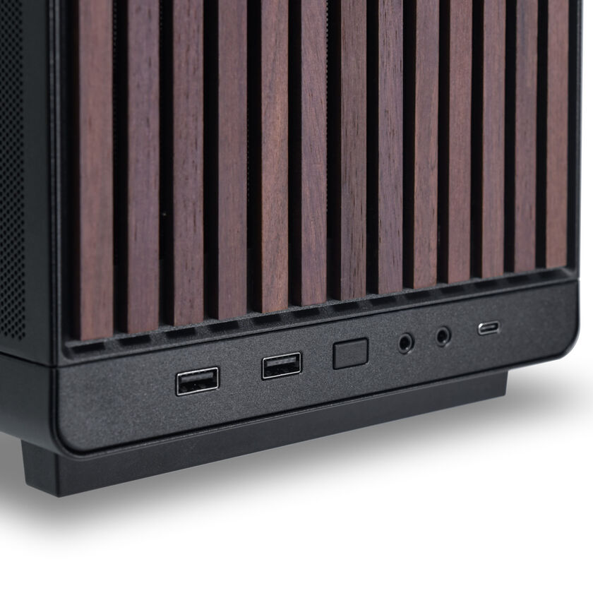 Lian Li DAN Cases A3-mATX Wood Edition PC Case, Micro-ATX - Walnut, Black