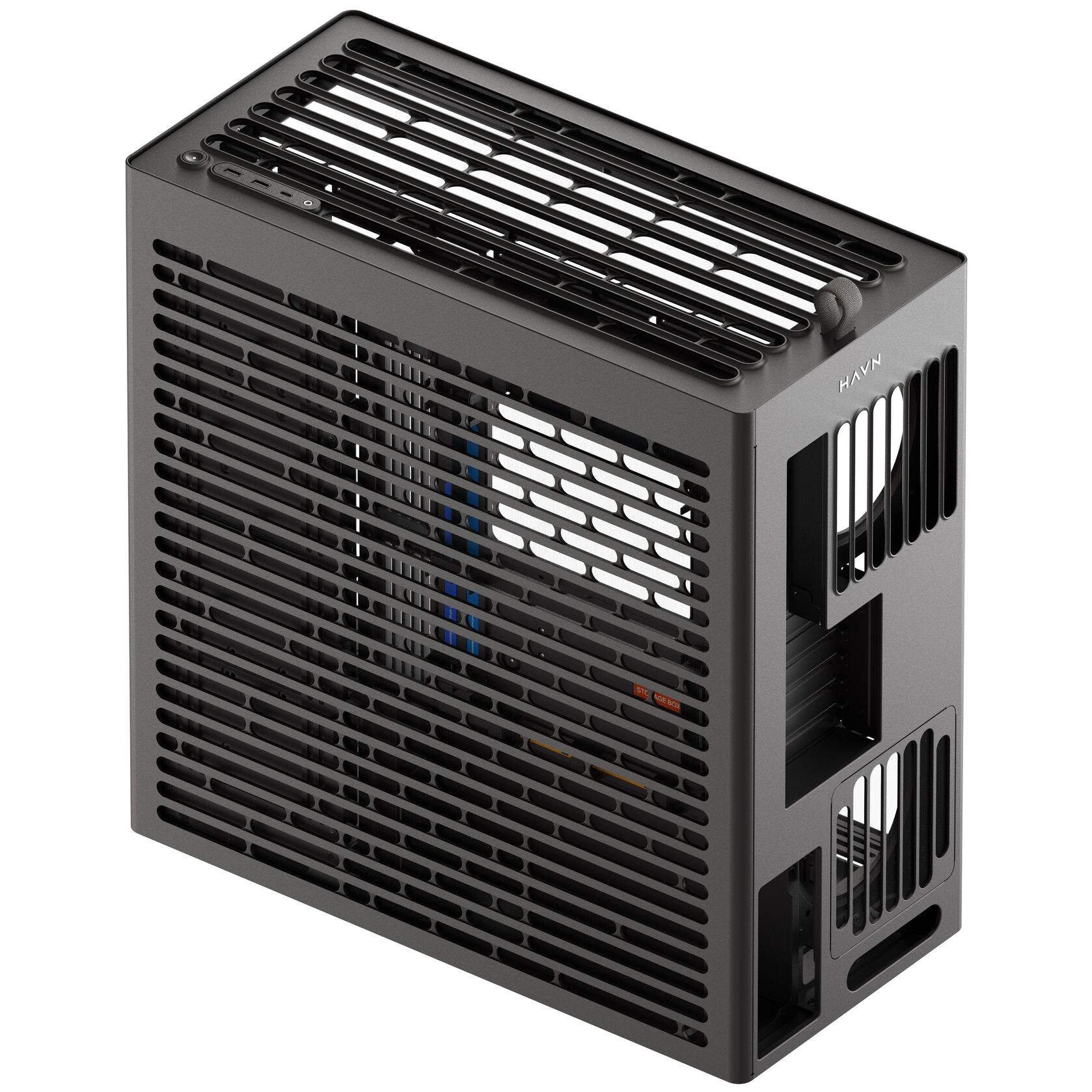 HAVN HS 420 VGPU PC Case, Mid Tower, E-ATX, Tempered Glass, PCIe 5.0 ...