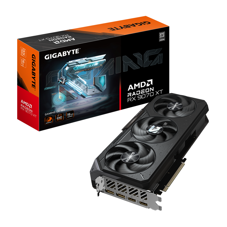 Gigabyte Radeon RX 9070 XT GAMING OC 16G graphics card, 16384 MB GDDR6