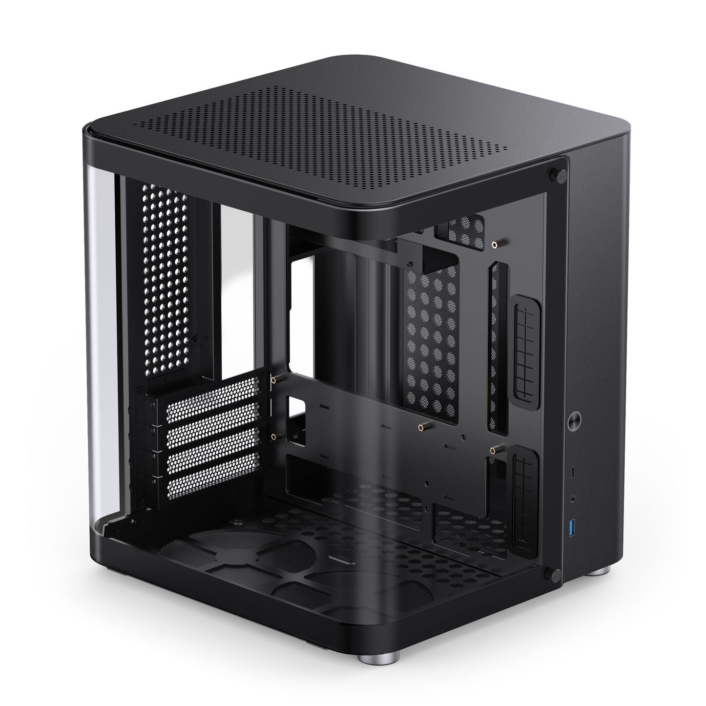 Jonsbo TK-1 2.0 Micro-ATX case, Tempered Glass - black