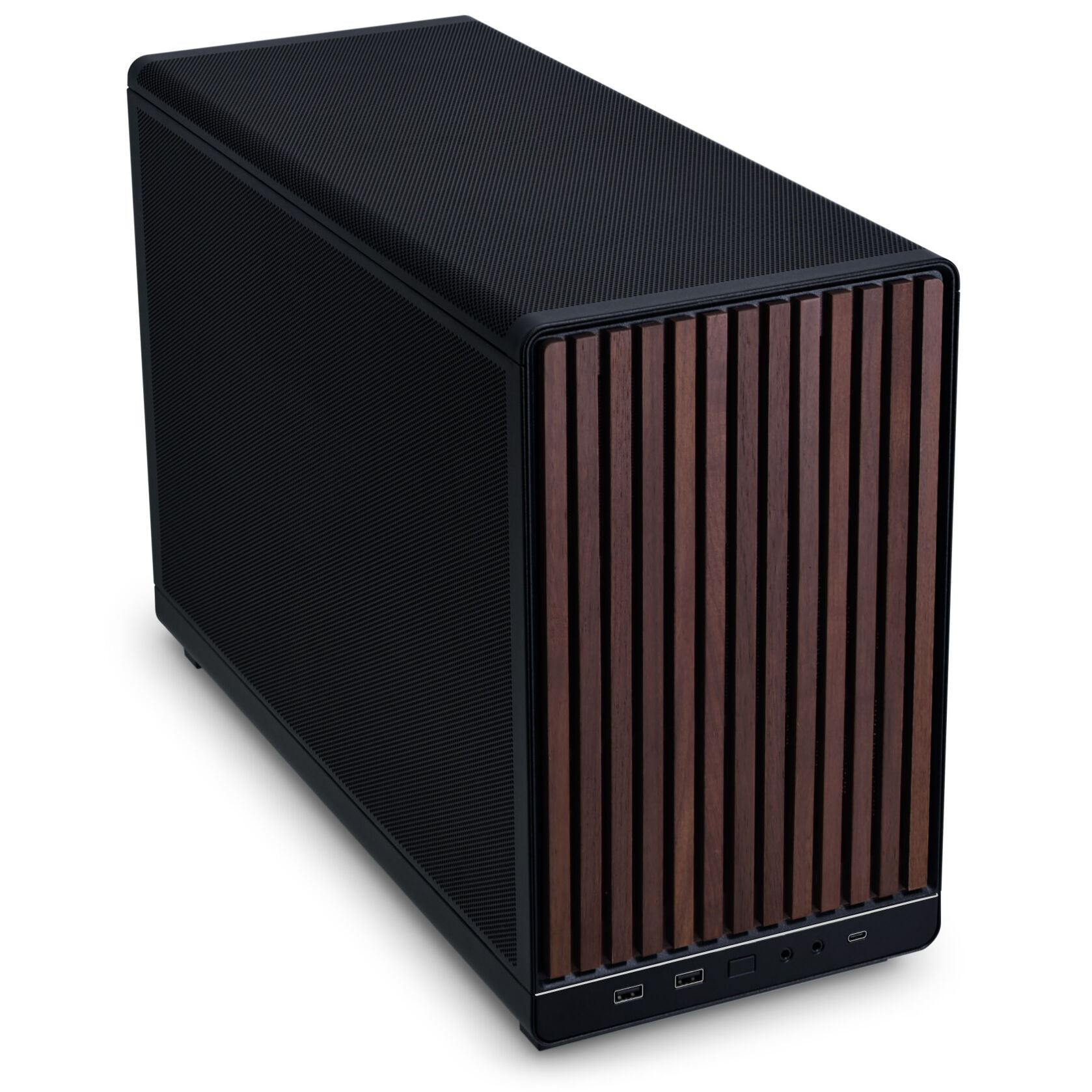 Lian Li DAN Cases A3-mATX Wood Edition PC Case, Micro-ATX - Walnut, Black