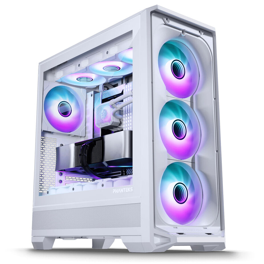 PHANTEKS Eclipse G400A PC Case, Mid Tower, E-ATX, Tempered Glass, D-RGB - White