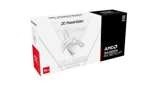 PowerColor Hellhound Spectral White Radeon RX 9070 XT Graphics Card ...