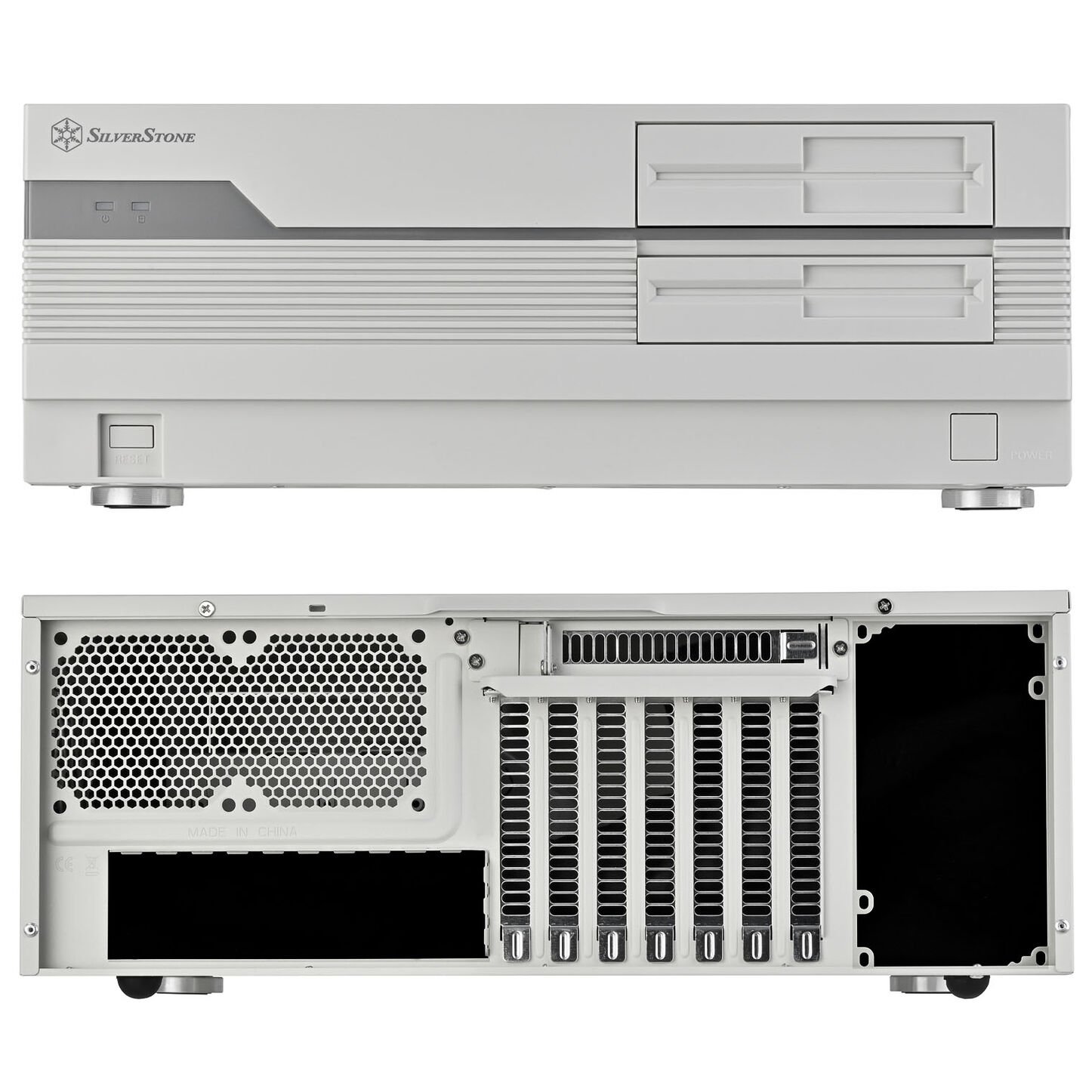 Silverstone FLP01 PC case, HTPC, SSI-CEB/ATX - white