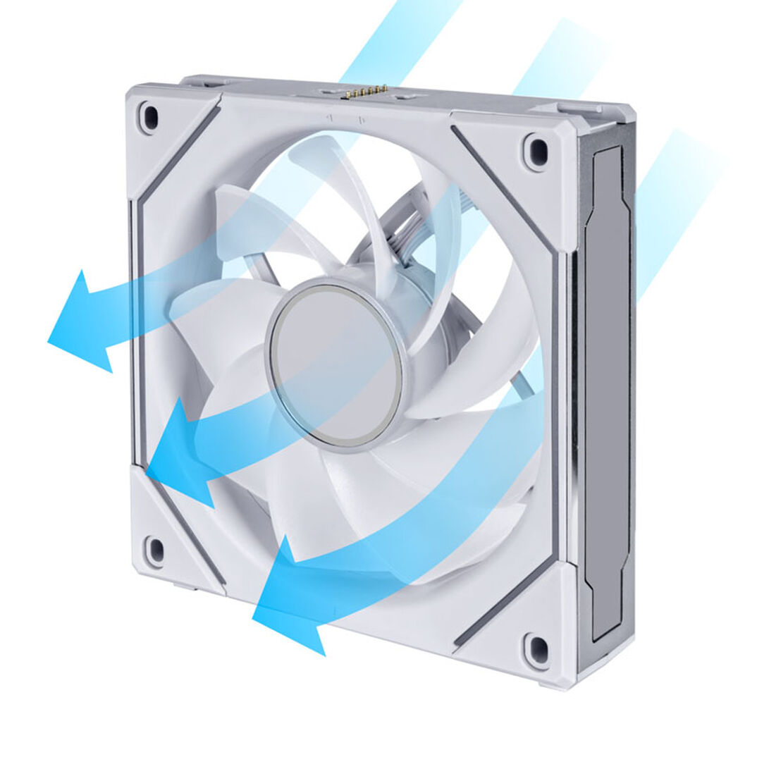 Lian Li UNI FAN SL-INF 120 ARGB Reverse Blade PWM Lüfter - 120mm, weiß