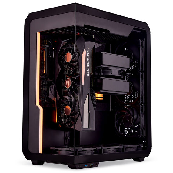 Ssupd Xhuttle PC case, mid tower, ATX, RGB, tempered glass - black