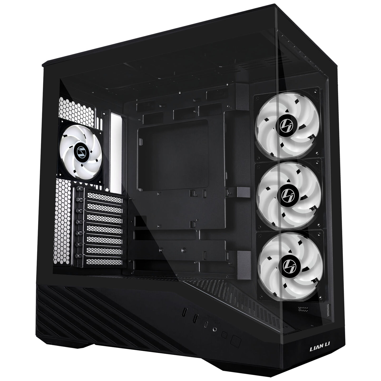 Lian Li Vector V100 PC Case, Midi Tower, ATX, RGB, Tempered Glass - Black
