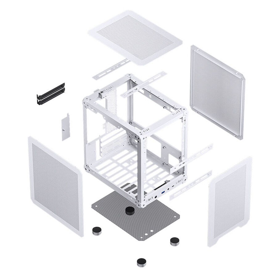 Jonsbo C6 PC-Gehäuse, Mini-Tower, Micro-ATX - weiß