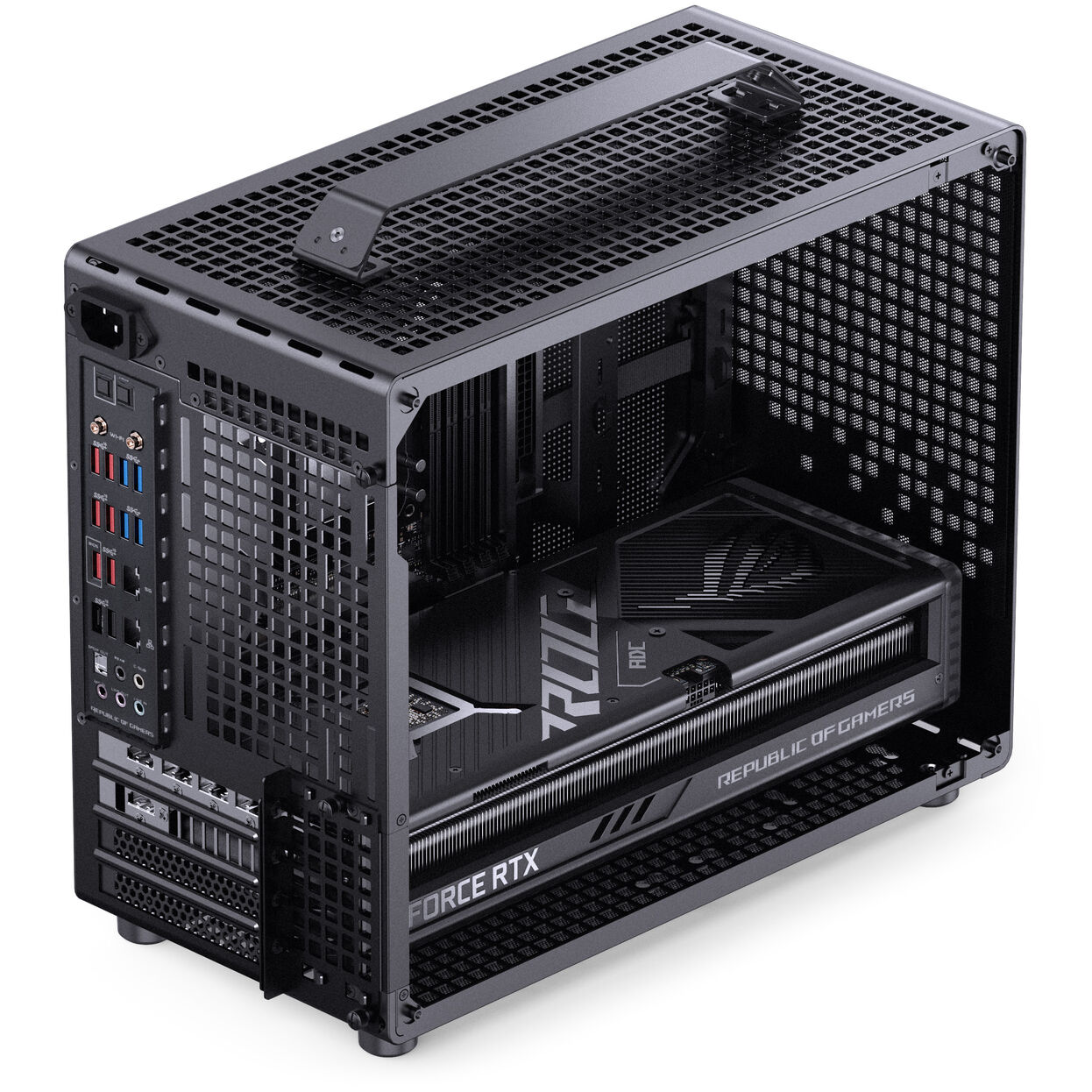Jonsplus Z20 Micro-ATX case, with carrying handle - black