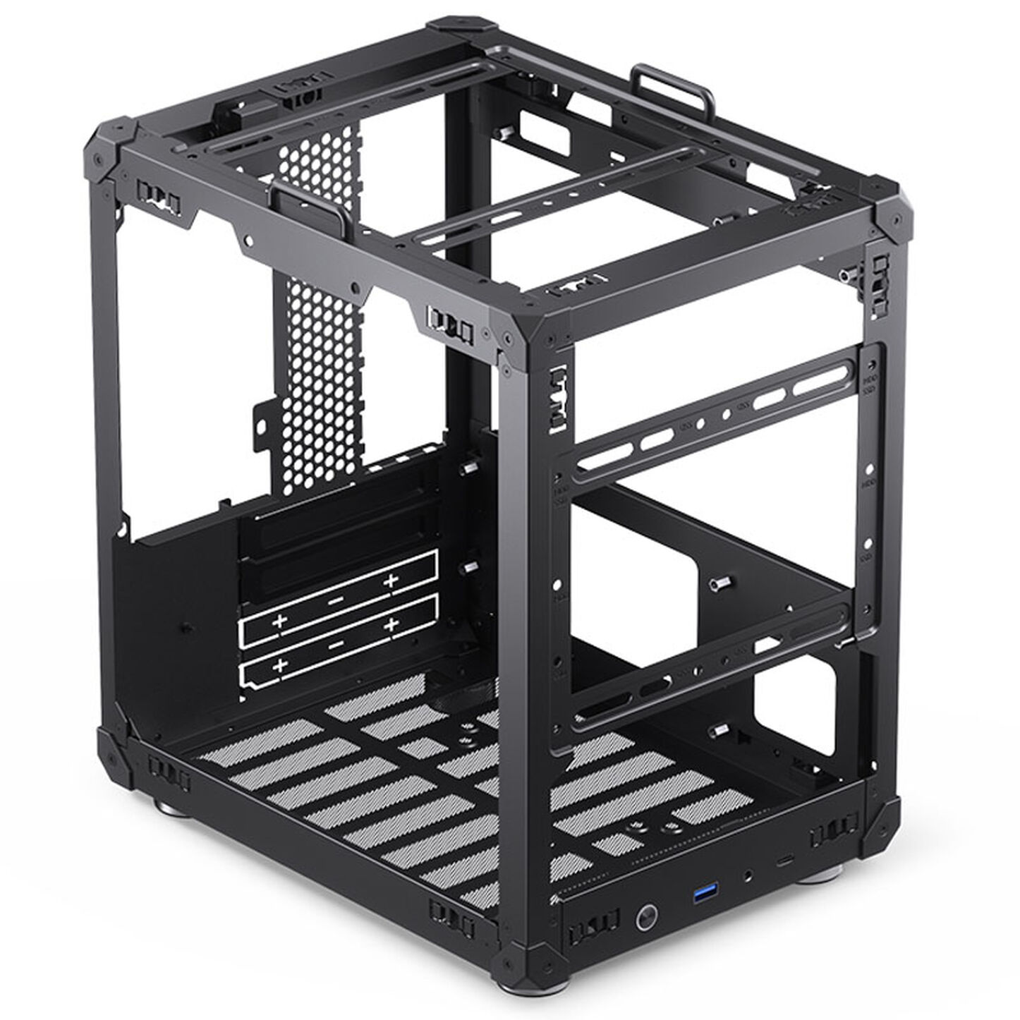 Jonsbo C6 PC Case, Mini Tower, Micro ATX, with carrying handle - black