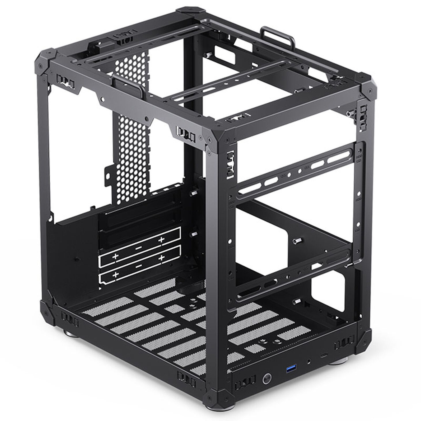 Jonsbo C6 PC Case, Mini Tower, Micro ATX, with carrying handle - black