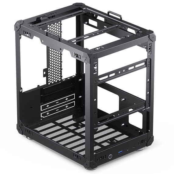 Jonsbo C6 PC Case, Mini Tower, Micro ATX, with carrying handle - black