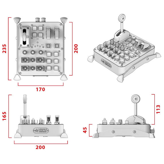 VIRPIL Controls Universal Control Panel #2, RGB , 24 Steuerelemente ...