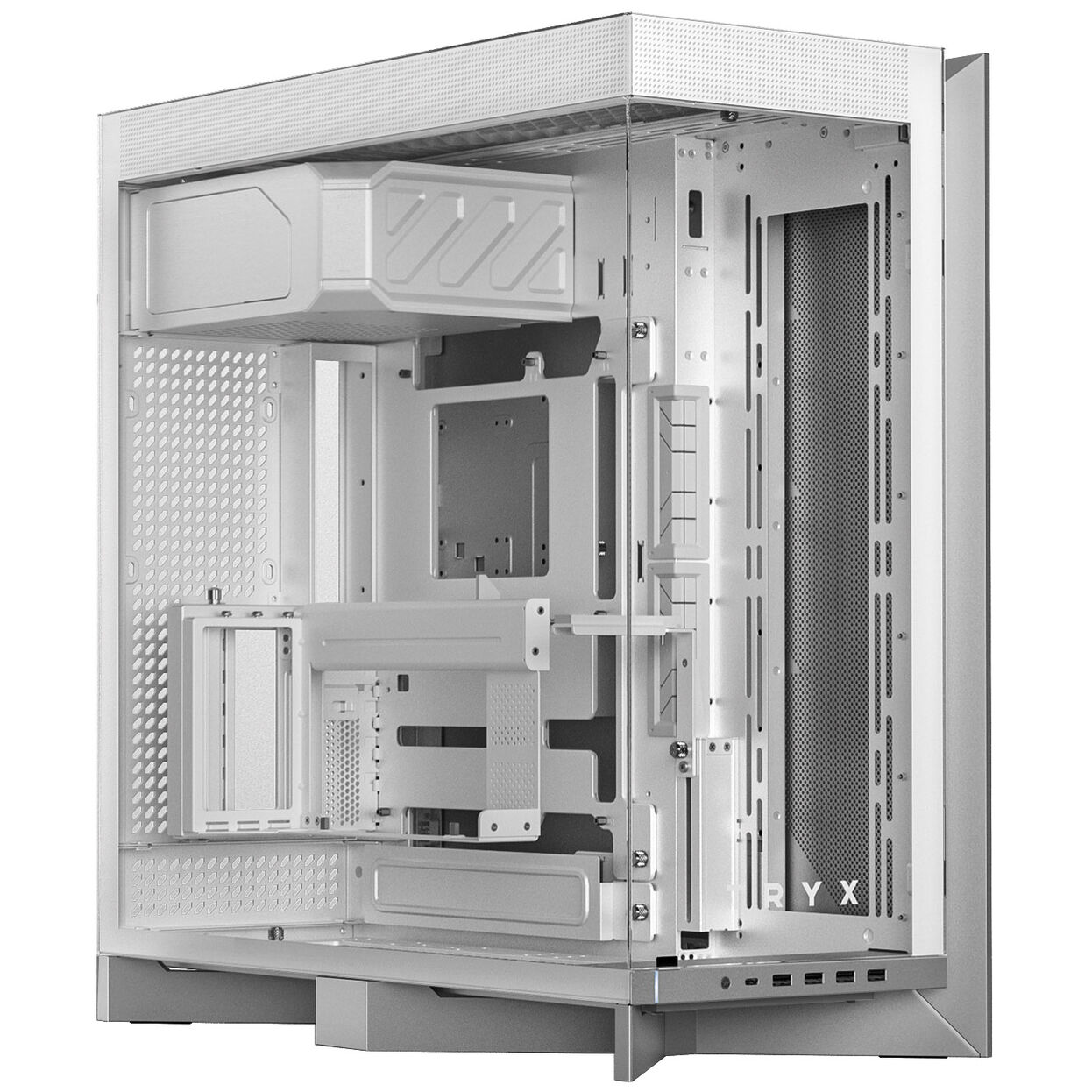 TRYX LUCA L70 PC Case, Mid-Tower, E-ATX, Tempered Glass – White