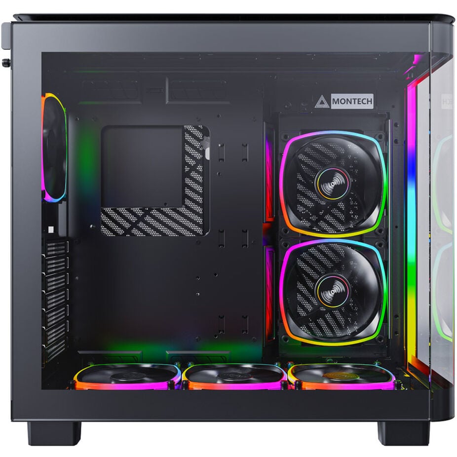 Montech KING 95 PRO Mid Tower, Tempered Glass, ARGB - Black
