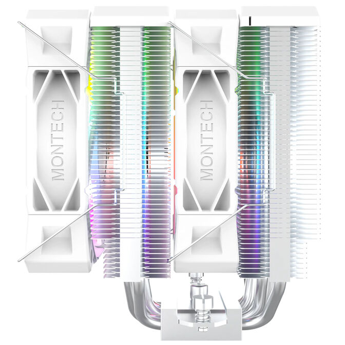 Montech NX600 ARGB CPU Cooler, Dual Tower - 2x 120mm, white