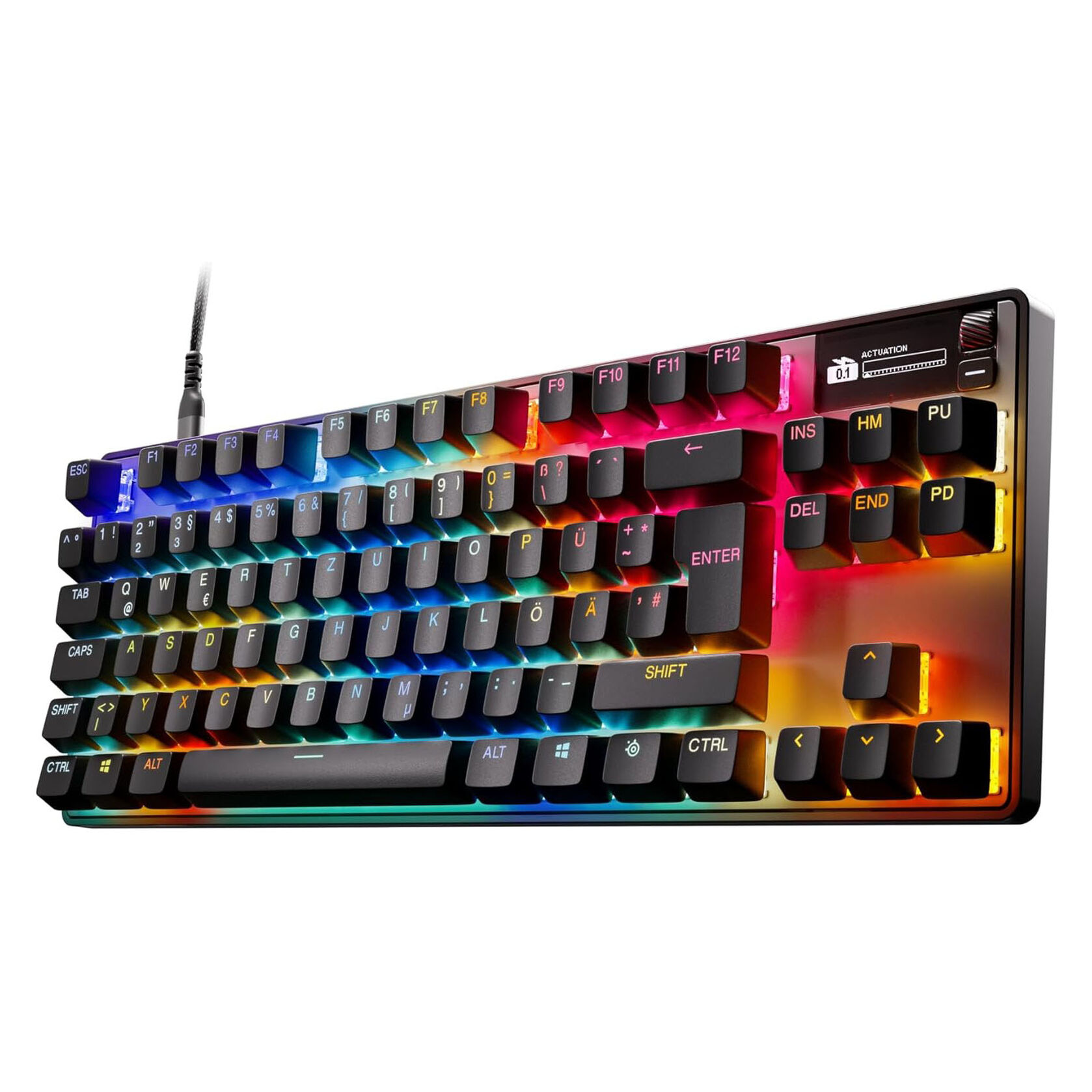 SteelSeries Apex Pro TKL Gen 3 Gaming-Tastatur, TKL-Tastatur (80 %), OLED-Display, OmniPoint 3.0 ...