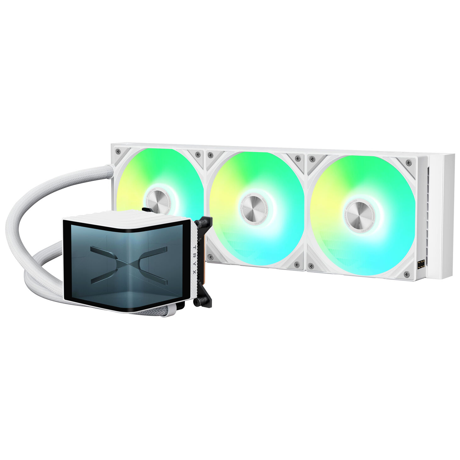 TRYX PANORAMA 360 AiO Water Cooling, 3D-AMOLED Display - 360mm, white