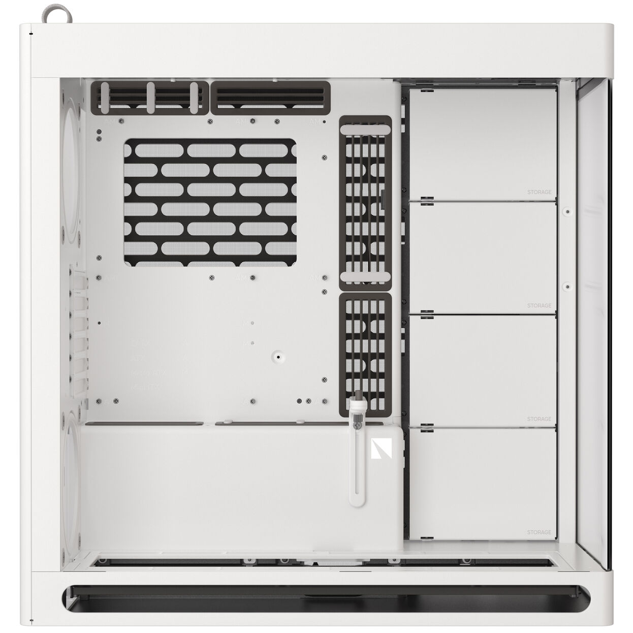 HAVN HS 420 PC Case, Mid Tower, E-ATX, Tempered Glass - White
