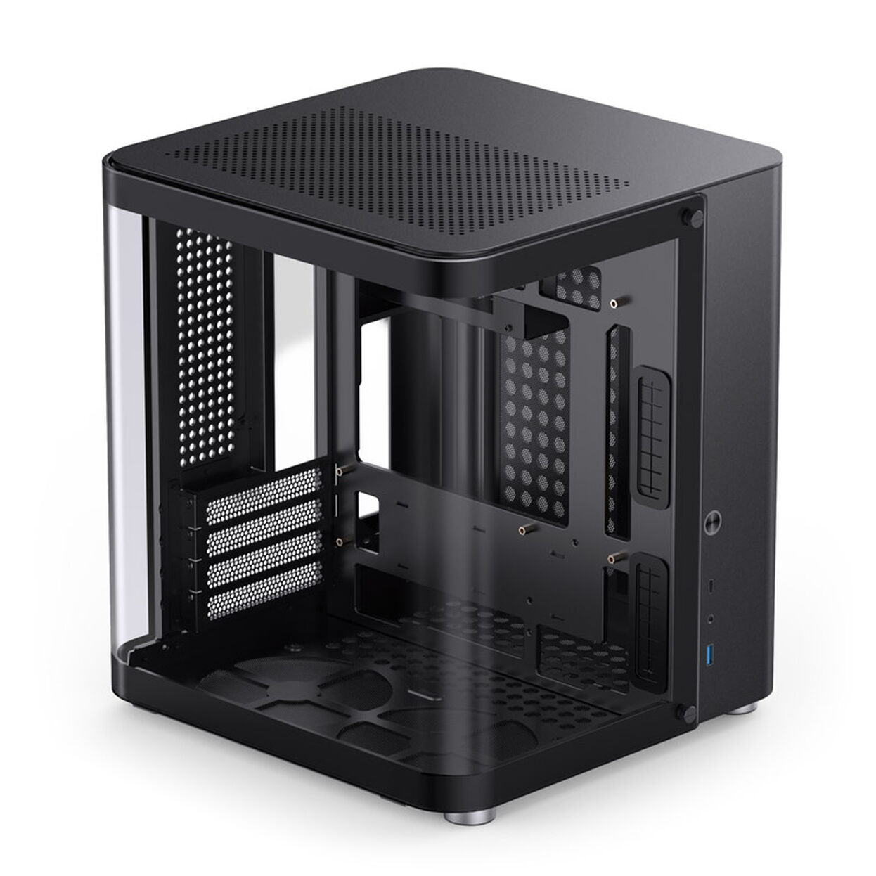 Jonsbo TK-1 2.0 Micro-ATX case, Tempered Glass - black