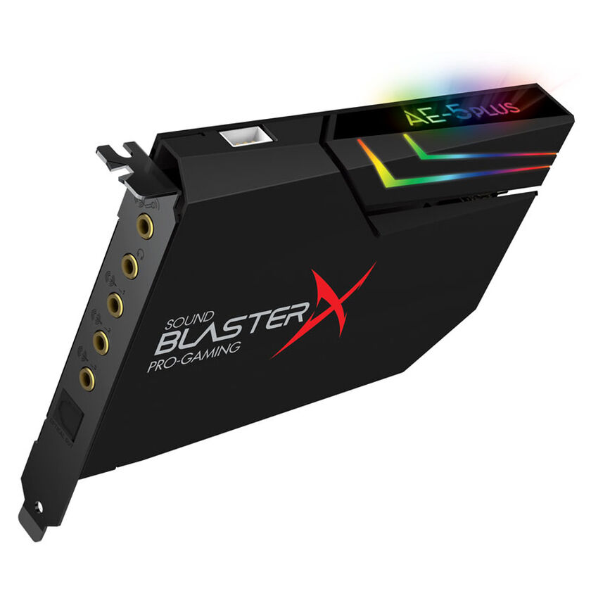 Creative Sound BlasterX AE-5 Plus Hi-Res Gaming Soundkarte / DAC - RGB, PCIe