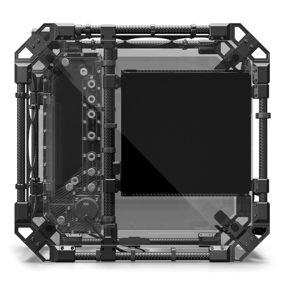 Alphacool Apex Pro Skeleton Case, Mid Tower, ATX, Distro Plate - Carbon ...