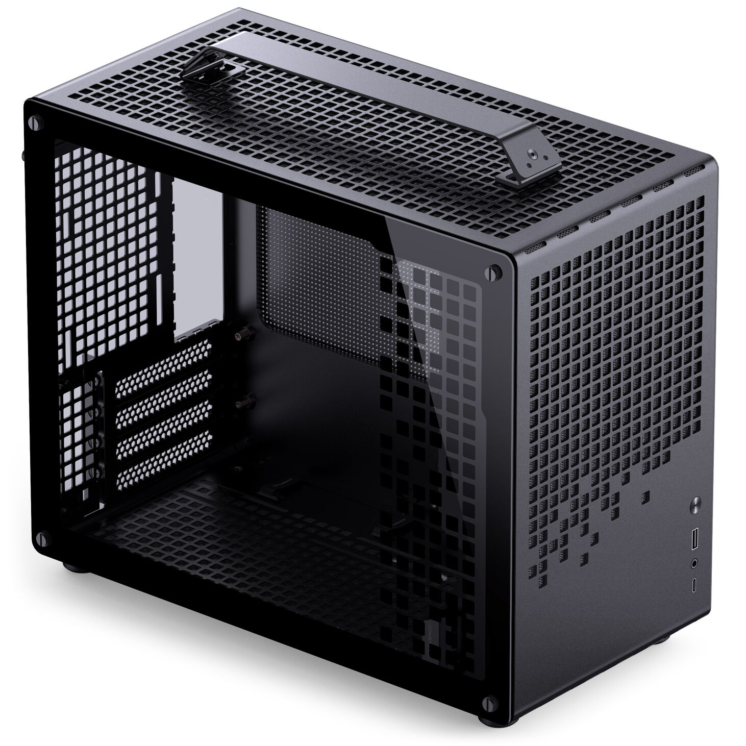 Jonsplus Z20 Micro-ATX case, with carrying handle - black