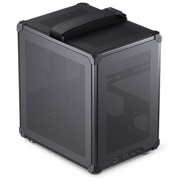 Jonsbo C6 PC Case, Mini Tower, Micro ATX, with carrying handle - black