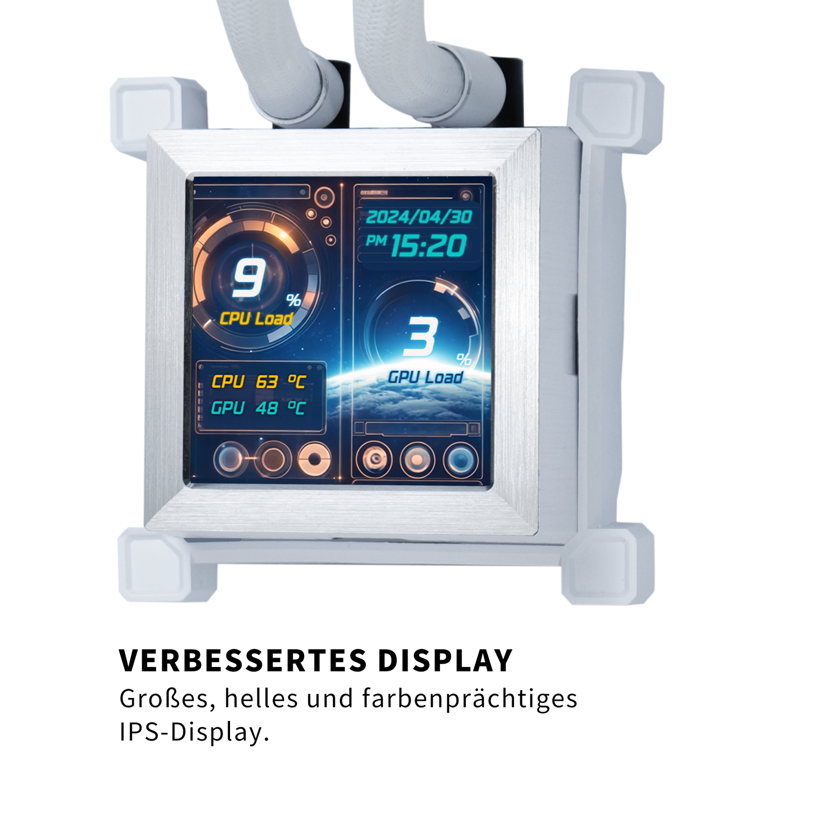 Lian Li HydroShift LCD 360 ARGB Komplett-Wasserkühlung - weiß
