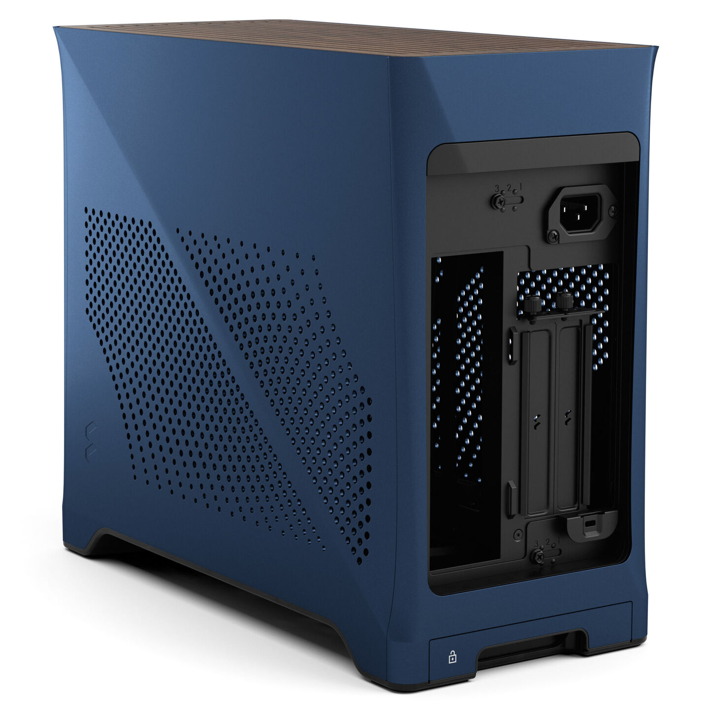 Fractal Design Era 2 Mini-ITX Case, Walnut Wood Panel – Blue