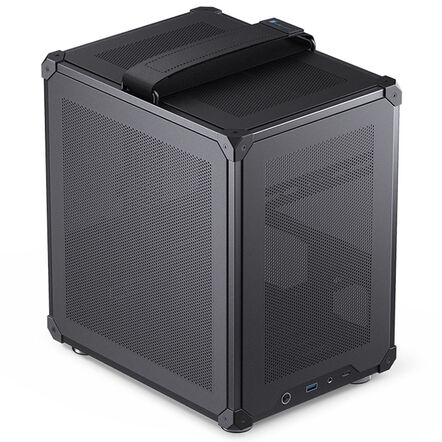 Jonsbo C6 PC Case, Mini Tower, Micro ATX, with carrying handle - black