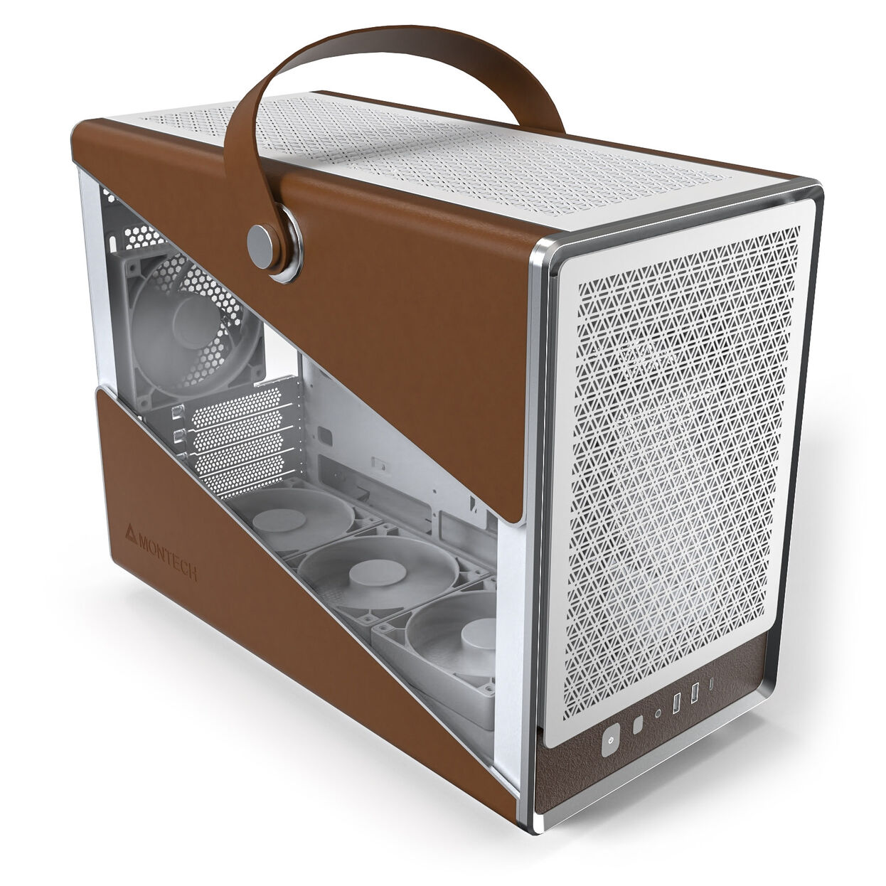 Montech HERITAGE PRO PC case, Mid Tower, ATX, Tempered Glass - white