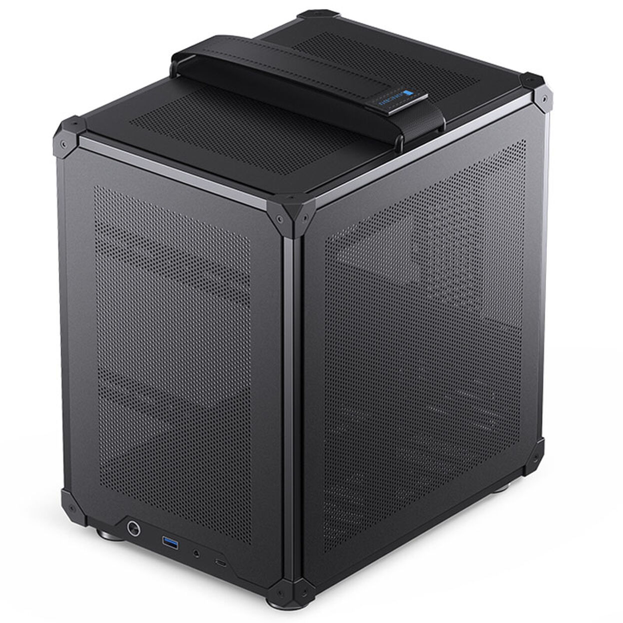 Jonsbo C6 PC Case, Mini Tower, Micro ATX, with carrying handle - black