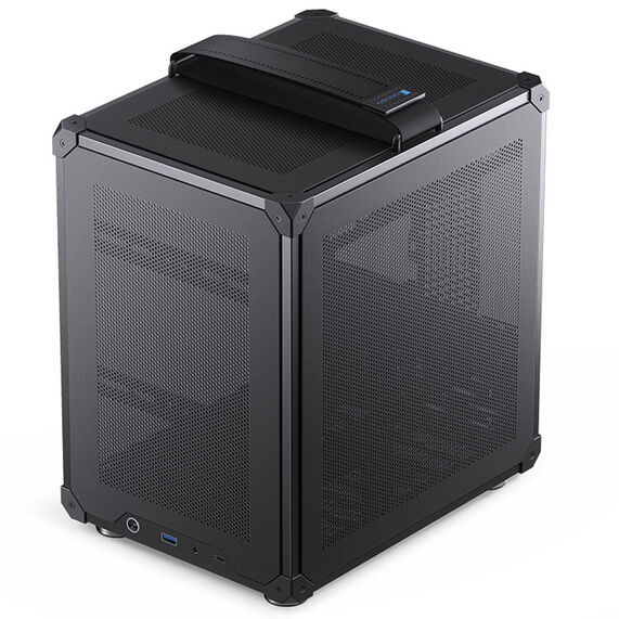 Jonsbo C6 PC Case, Mini Tower, Micro ATX, with carrying handle - black