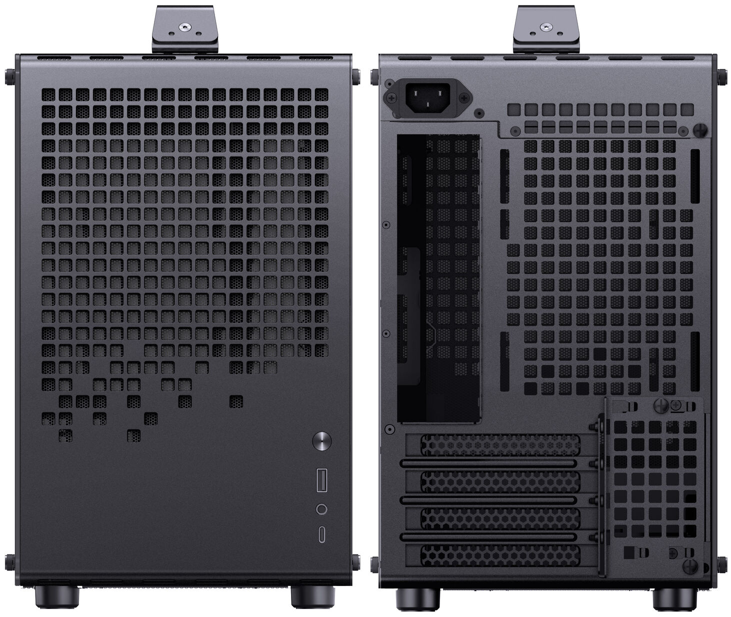 Jonsplus Z20 Micro-ATX Gehäuse, mit Tragegriff - schwarz