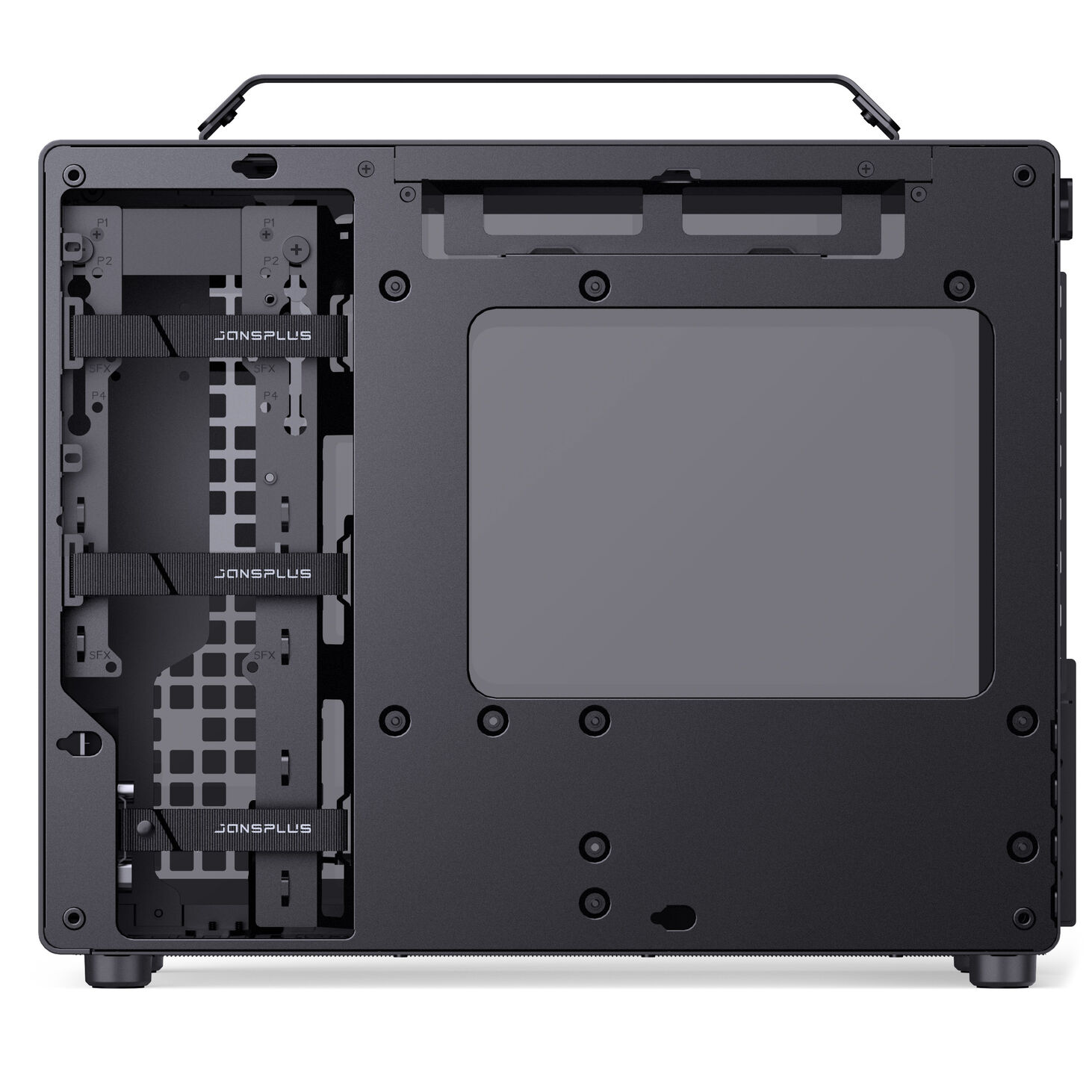 Jonsplus Z20 Micro-ATX case, with carrying handle - black